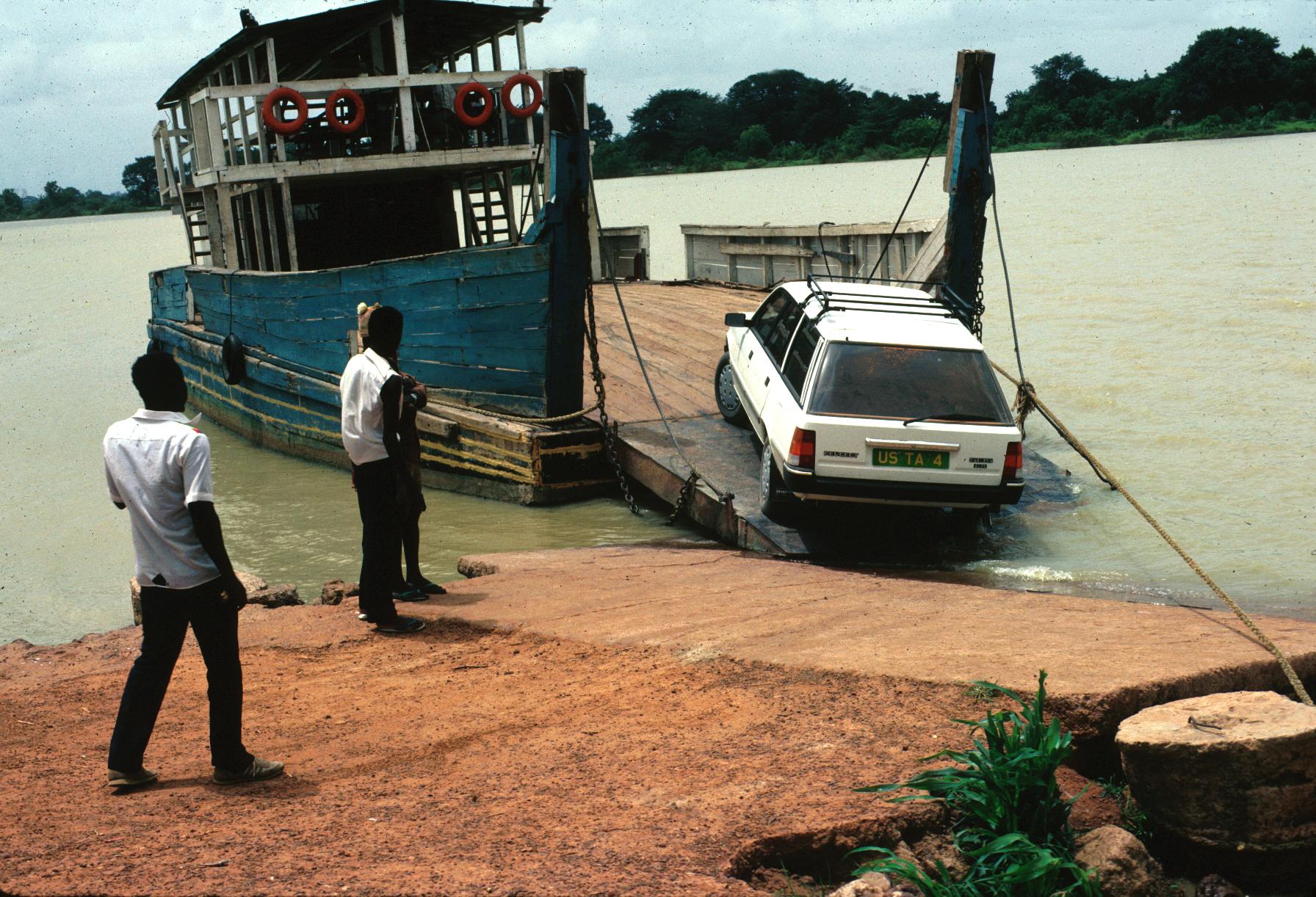 ‎Driving Aboard the Ferry at Georgetown - UWDC - UW-Madison Libraries