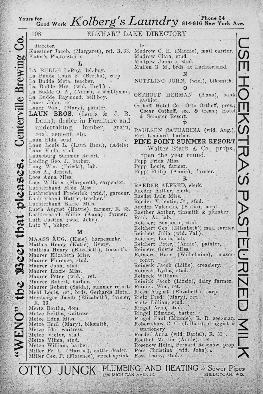 Directories of the city and county of Sheboygan (25 Volumes) - Full ...