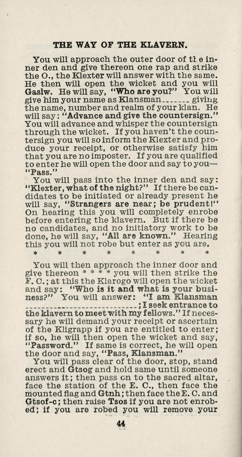 Klarogo White Book : Kloran : Knights of the Ku Klux Klan - Full view ...