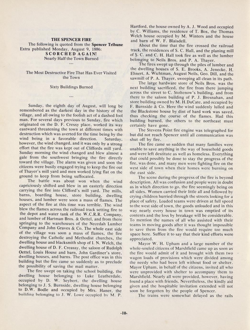 Spencer, Wisconsin, 1874-1974 - Full view - UWDC - UW-Madison Libraries