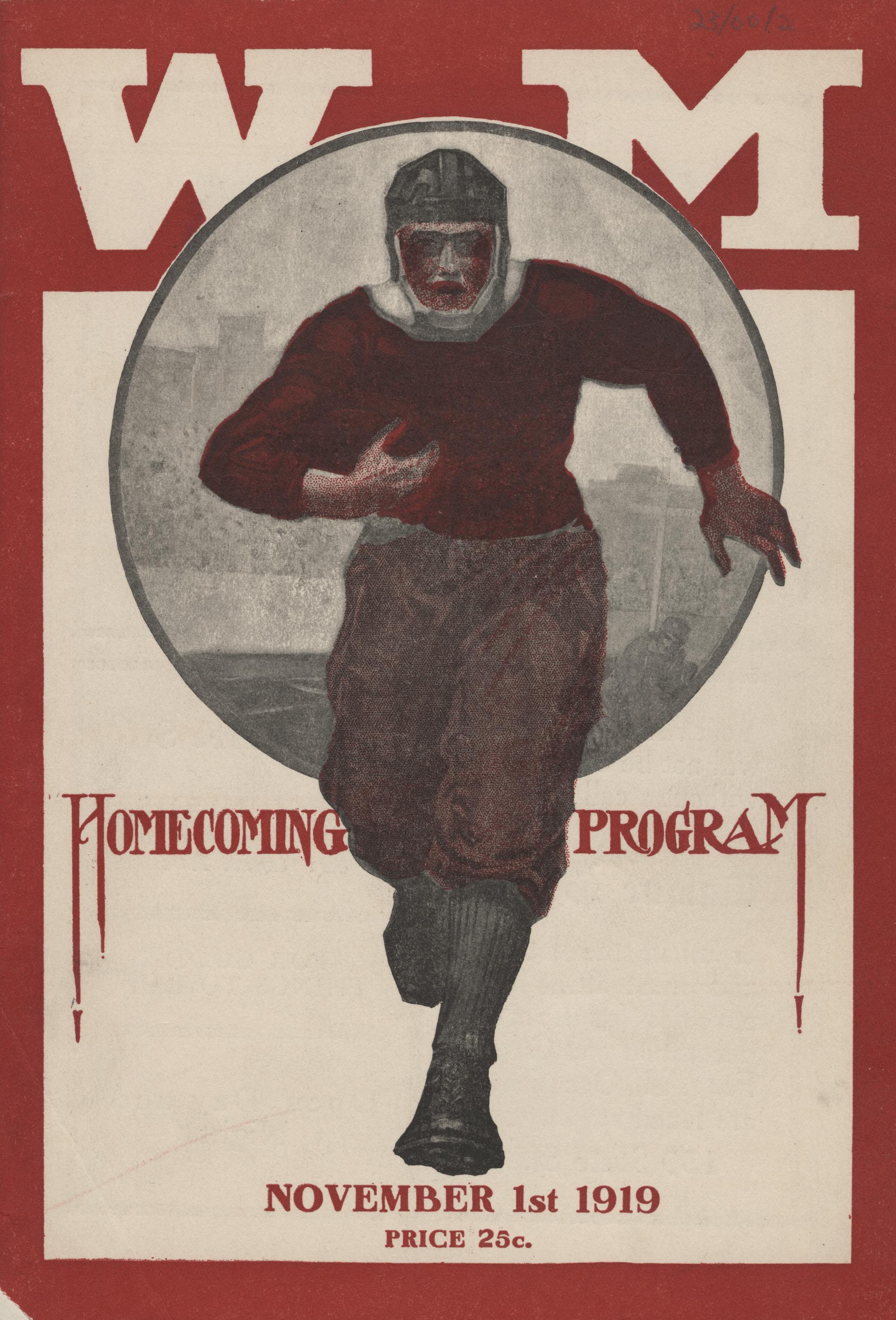 ‎Football game program cover - homecoming - UWDC - UW-Madison Libraries