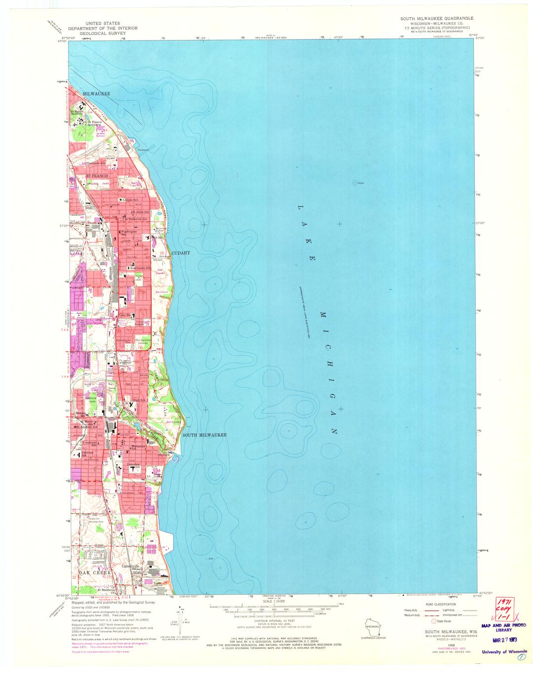 ‎South Milwaukee quadrangle - UWDC - UW-Madison Libraries