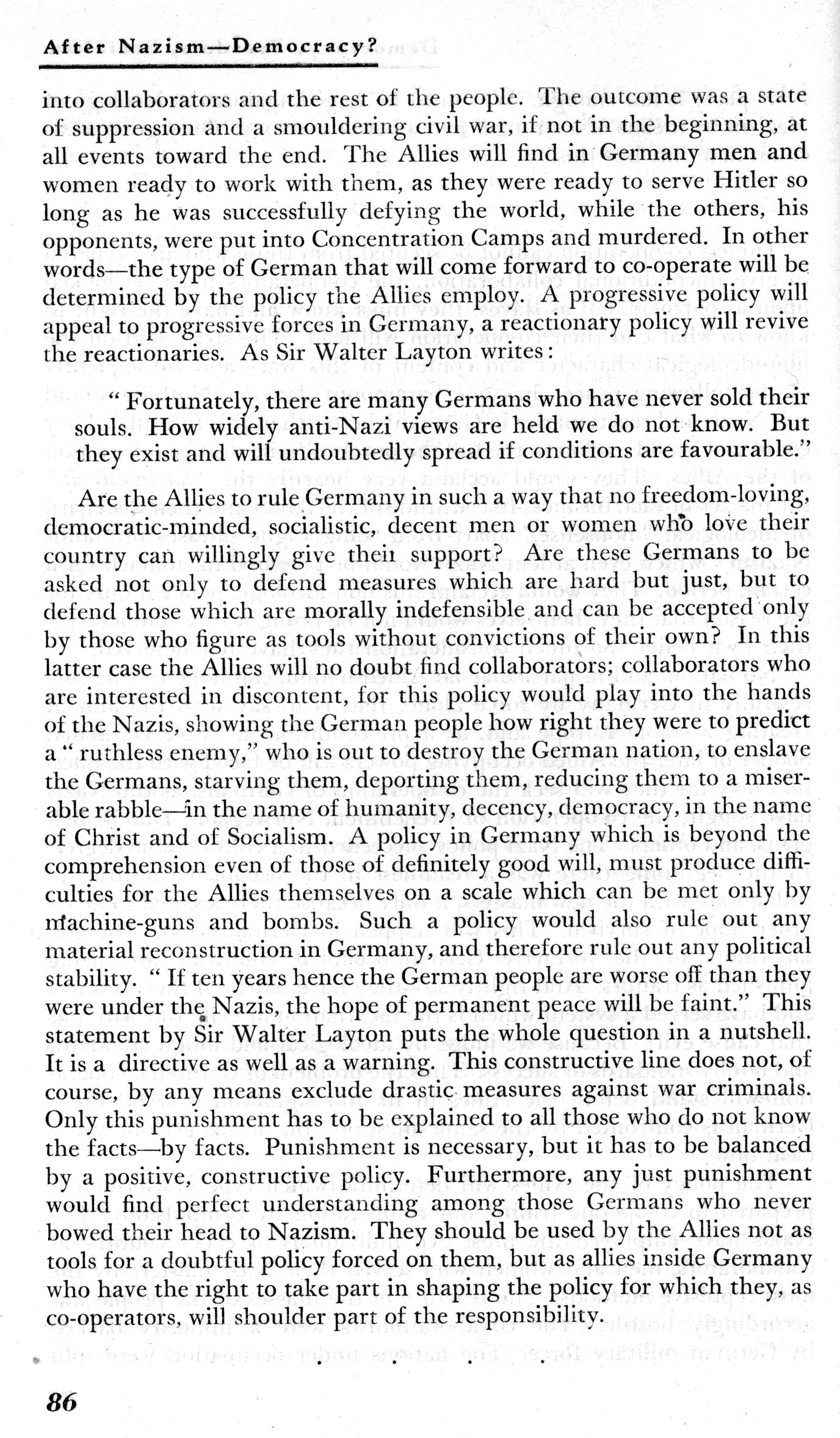 After nazism--democracy? A symposium by four Germans. - Full view ...